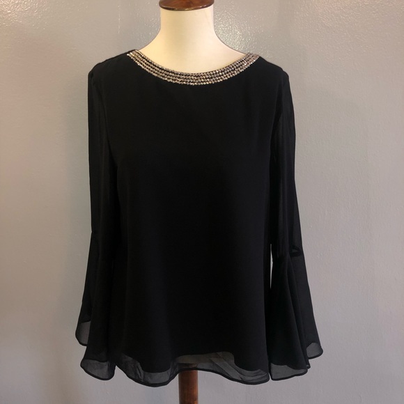 Wallis | Tops | Wallis Rhinestone Neckline Top | Poshmark